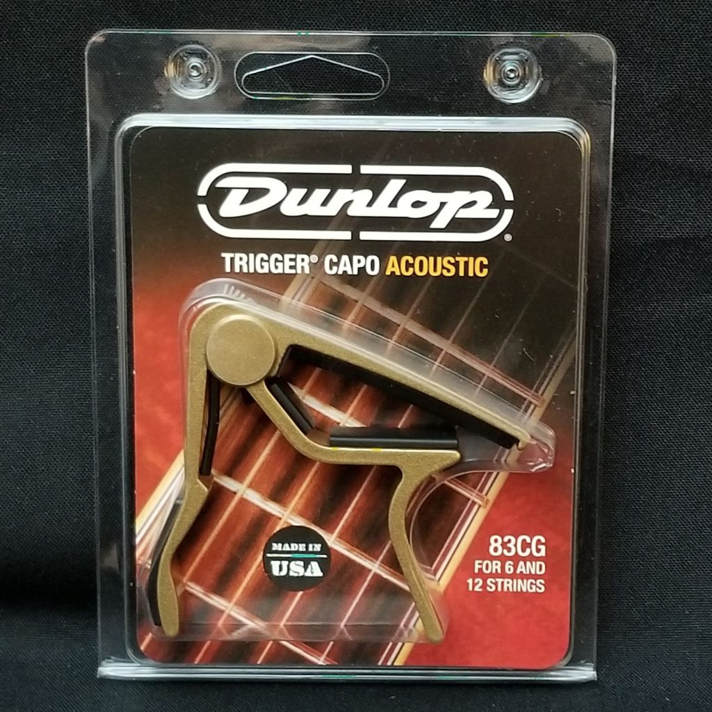 NEW Dunlop Trigger Acoustic Guitar Capo 83CG Curved - Gold - Eclectic ...
