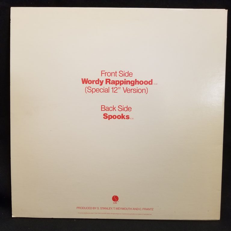 Tom Tom Club - Wordy Rappinghood 12” 45 LP PROMO 1981 NM New Wave Disco ...