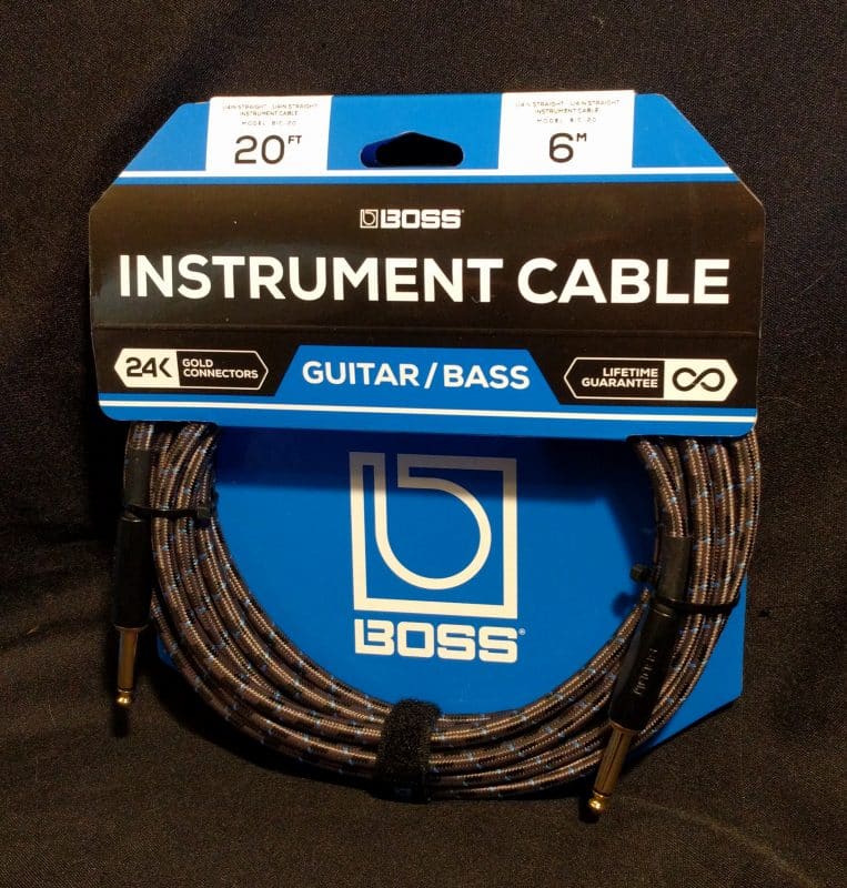 Boss BIC-20 TS Straight Instrument Cable 20' ft Shielded 24k Gold ...