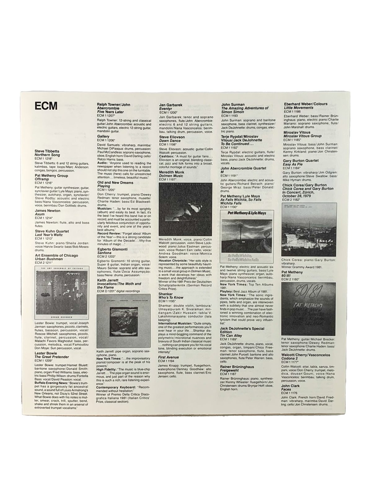 Ralph Towner - Blue Sun LP MINT 1983 ECM Jazz 12 String Guitar ...