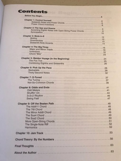 GIT MI Musician's Institute Modern Rock Rhythm Guitar BOOK & CD Hal ...